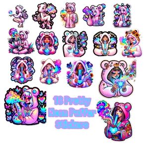 Handmade | Art | 6 Pretty Neon Puffer Stickers | Poshmark